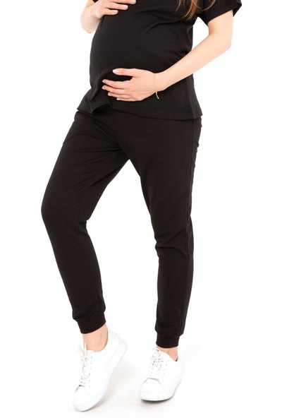 Baby Mom Hamile Eşofman Altı Ribana Paça