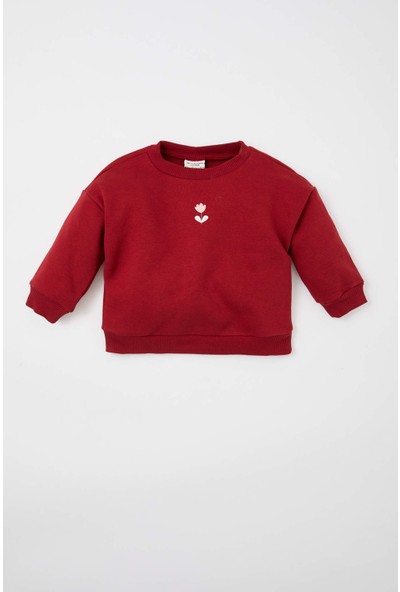 DeFacto Kız Bebek Regular Fit Kalın Sweatshirt Kumaşı Bisiklet Yaka İçi Yumuşak Tüylü Sweatshirt Y0986A222WN DeFacto Kız Bebek Regular Fit Kalın Sweatshirt Kumaşı Bisiklet Yaka İçi Yumuşak Tüylü Sweatshirt Y0986A222WN