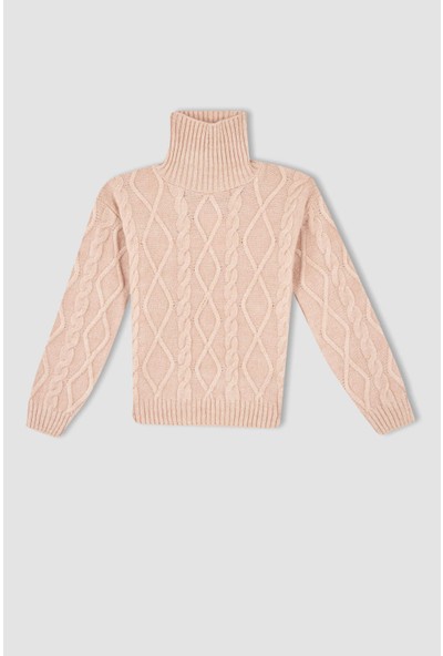 Kız Çocuk Regular Fit Balıkçı Yaka KAZAK R1986A622WN Kız Çocuk Regular Fit Balıkçı Yaka KAZAK R1986A622WN