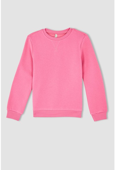 DeFacto Kız Çocuk Regular Fit Kalın Sweatshirt Kumaşı Bisiklet Yaka İçi Yumuşak Tüylü Sweatshirt Y0945A622AU DeFacto Kız Çocuk Regular Fit Kalın Sweatshirt Kumaşı Bisiklet Yaka İçi Yumuşak Tüylü Sweatshirt Y0945A622AU