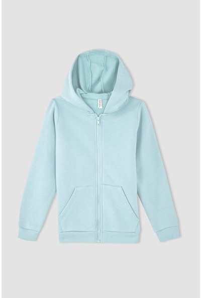DeFacto Kız Çocuk Regular Fit Kapüşonlu Kalın Kumaş İçi Yumuşak Tüylü Hırka J0212A622AU DeFacto Kız Çocuk Regular Fit Kapüşonlu Kalın Kumaş İçi Yumuşak Tüylü Hırka J0212A622AU