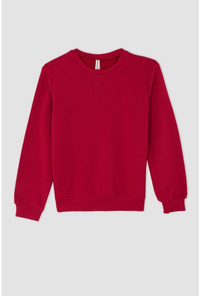 DeFacto Kız Çocuk Regular Fit Kalın Kumaş Bisiklet Yaka Sweatshirt U6470A622AU DeFacto Kız Çocuk Regular Fit Kalın Kumaş Bisiklet Yaka Sweatshirt U6470A622AU