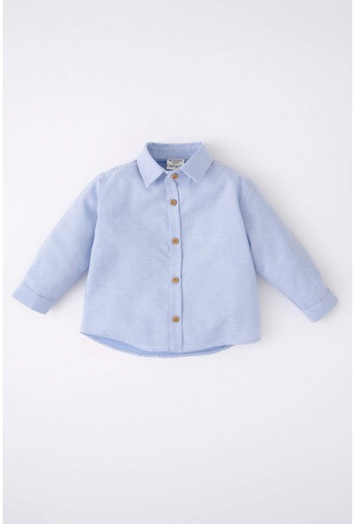 DeFacto Erkek Bebek Regular Fit Gömlek Yaka Oxford Uzun Kollu Gömlek Y3948A222AU DeFacto Erkek Bebek Regular Fit Gömlek Yaka Oxford Uzun Kollu Gömlek Y3948A222AU