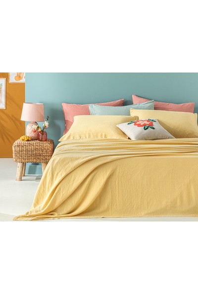 English Home Genesis Soft Touch Çift Kişilik Pike Seti 200X220 cm Sarı English Home Genesis Soft Touch Çift Kişilik Pike Seti 200X220 cm Sarı