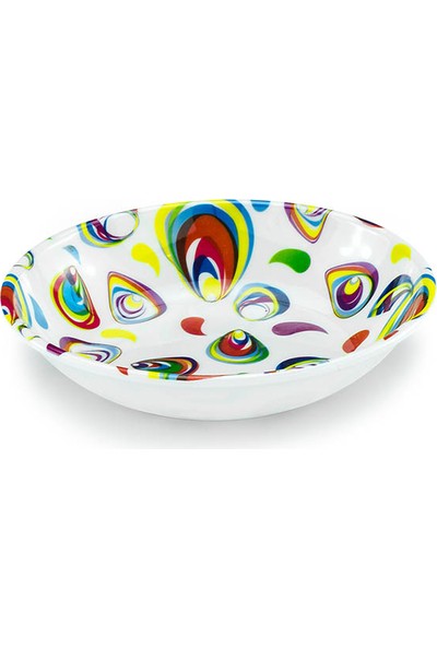 Özgül Melamin Amerikan Yemek Tabağı Desenli 20 cm