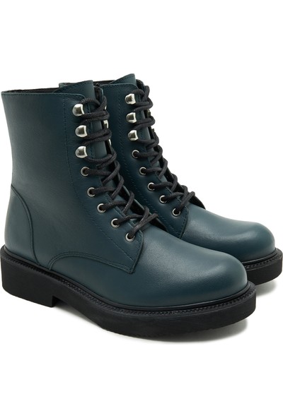 Desa Wayde Koyu Yeşil Kadın Deri Bot