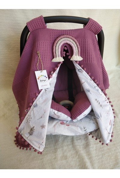 Raduga Collection Puset Örtüsü+Puset Minderi+Puset Çarşafı 3'lü Set Mantar ve Salyangoz Vişne Rengi Raduga Collection Puset Örtüsü+Puset Minderi+Puset Çarşafı 3'lü Set Mantar ve Salyangoz Vişne Rengi