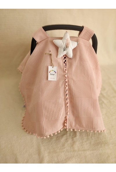 Raduga Collection Puset Örtüsü+Puset Minderi+Puset Çarşafı 3'lü Set Pudra Tüy Desen Raduga Collection Puset Örtüsü+Puset Minderi+Puset Çarşafı 3'lü Set Pudra Tüy Desen