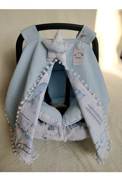Raduga Collection Puset Örtüsü+Puset Minderi+Puset Çarşafı 3'lü Set Mavi Tren ve Uçak Raduga Collection Puset Örtüsü+Puset Minderi+Puset Çarşafı 3'lü Set Mavi Tren ve Uçak