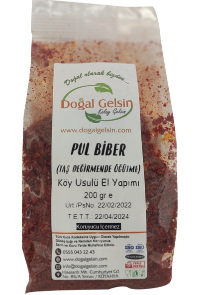 Doğal Gelsin Pul Biber (Taş Değirmende Öğütme) - 200 gr