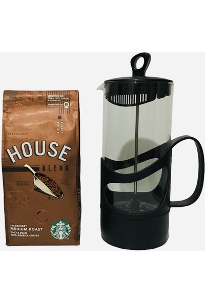 Starbucks House French Press Öğütülmüş 250 G + French Press Demlik 1000ML
