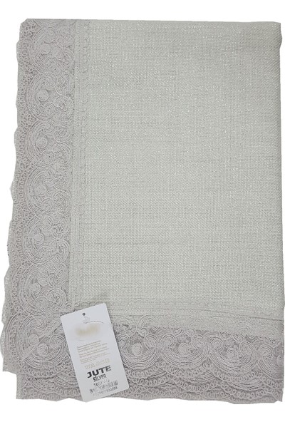Erciyes Home Jute Masa Örtüsü 160 x 220 cm Linen Simli Kumaş