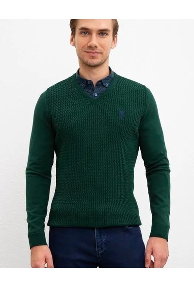 U.s. Polo Assn. Yeşil Erkek Kazak U.s. Polo Assn. Yeşil Erkek Kazak