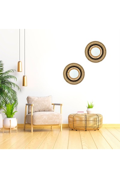 Avangarde Home Life Halatlı Boncuklu Ayna Avangarde Home Life Halatlı Boncuklu Ayna