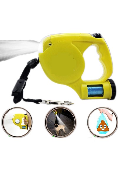 Janae Fenerli Otomatik Köpek Tasması - Sarı (Yurt Dışından)