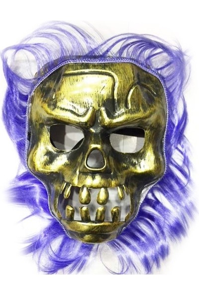 Tahtakale Toptan Mor Saçlı Kuru Kafa Maske