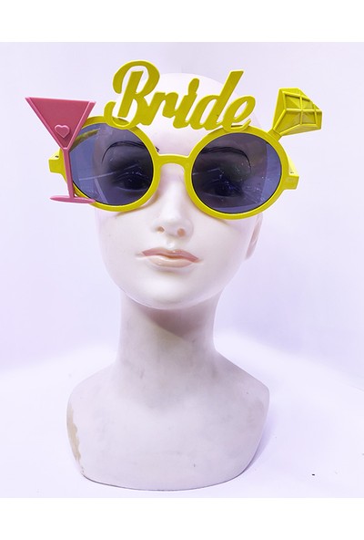 Elfa Ticaret Sarı Altın Renk Bride Bekarlığa Veda Partisi Gözlüğü 8X16 cm Elfa Ticaret Sarı Altın Renk Bride Bekarlığa Veda Partisi Gözlüğü 8X16 cm