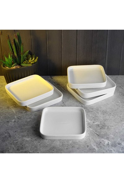 Perotti 12555 Pago 19 cm 6lı Kare Pasta Tabağı Perotti 12555 Pago 19 cm 6lı Kare Pasta Tabağı