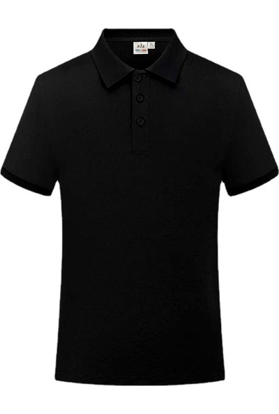 Elegantt Polo Gömlek Düz Renk Tişört Kısa Kollu (Yurt Dışından)