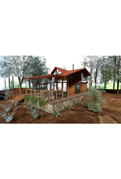 Monywood Masif Ahşap Ev HMMAEV2000