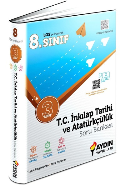 Aydın Yayınları 8. Sınıf Inkılap Tarihi Üç Adım Soru Bankası Aydın Yayınları 8. Sınıf Inkılap Tarihi Üç Adım Soru Bankası