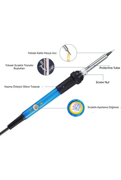 Sonex 60W Sıcaklık Ayarlanabilir Havya Lehim Makinası Sonex 60W Sıcaklık Ayarlanabilir Havya Lehim Makinası