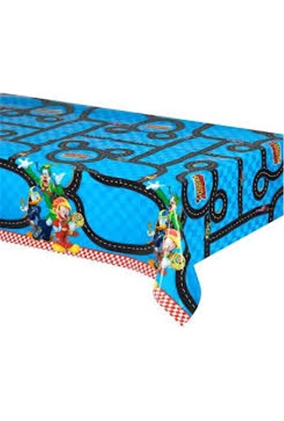 Mickey Mouse Roadster Racers Temalı Plastik Masa Örtüsü 120X180 cm Mickey Mouse Roadster Racers Temalı Plastik Masa Örtüsü 120X180 cm