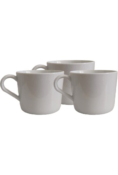 Craft Tasarım 3'lü Beyaz Mug Kupa Bardak