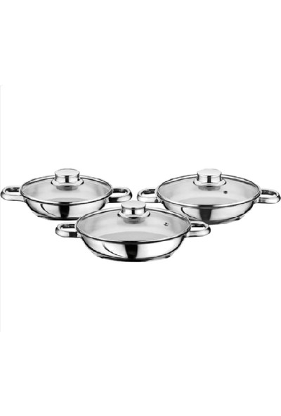 Oms 3'lü Çelik Omlet Set