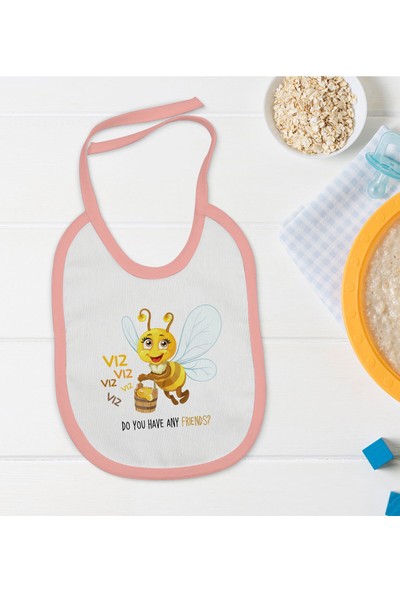 Bk Kids Pembe Bebek Mama Önlüğü - Model 67