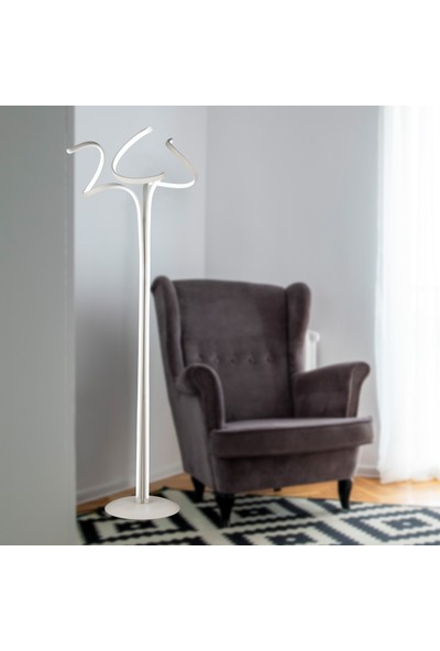 Apliqa Orella Beyaz 96 Watt Modern Tasarım Salon Ledli Metal Lambader Apliqa Orella Beyaz 96 Watt Modern Tasarım Salon Ledli Metal Lambader