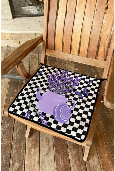 Rivaİstanbul Lavanta Dama Sandalye Minderi 40 x 40 cm