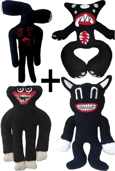 Bubbles 4'lü Set Huggy Wuggy & Killy Willy & Siren Kafa & Cartoon Cat Peluş Oyuncak Bubbles 4'lü Set Huggy Wuggy & Killy Willy & Siren Kafa & Cartoon Cat Peluş Oyuncak