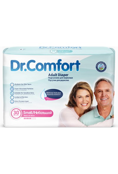 Dr.Comfort Yetişkin Bel Bağlamalı Hasta Bezi Small 30'Lu 1 Paket 30 Adet Dr.Comfort Yetişkin Bel Bağlamalı Hasta Bezi Small 30'Lu 1 Paket 30 Adet