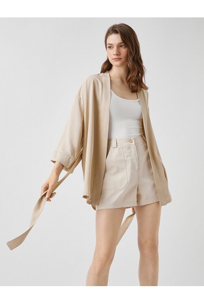 Koton Oversize Kimono Kuşaklı