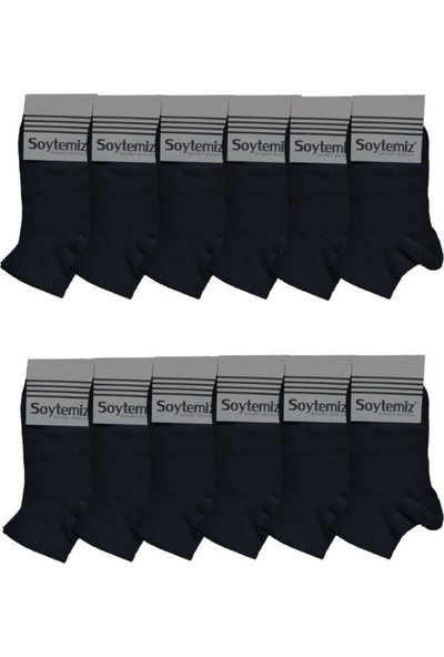 Soytemiz Çorap Erkek Patik Düz Siyah 10 Çift