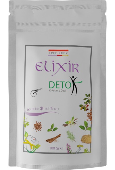 Red Ruby Elixir Detox Tozu Erkeklere Özel 100 gr Red Ruby Elixir Detox Tozu Erkeklere Özel 100 gr