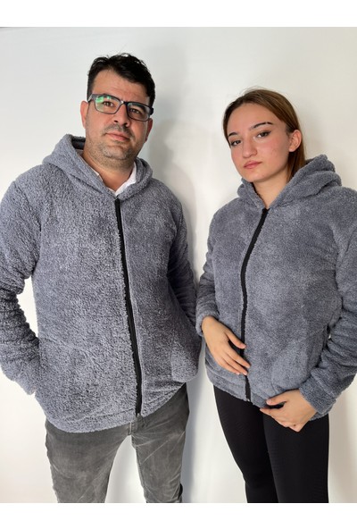 Sweet's Collection Kapüşonlu Welsoft Antrasit Ceket Sweet's Collection Kapüşonlu Welsoft Antrasit Ceket