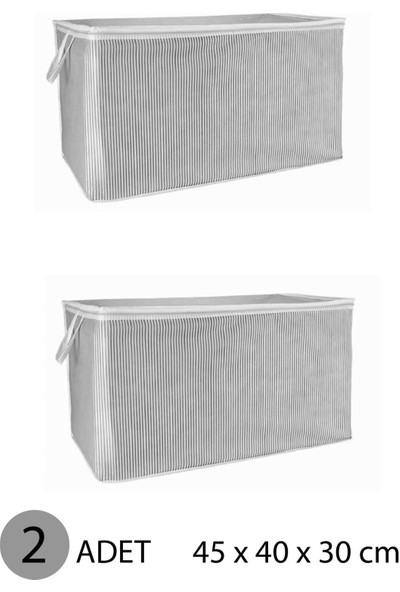 İndirim Hareketi Kazak Hurcu Mini Hurç 45X40X30 cm Gri - 2 Adet İndirim Hareketi Kazak Hurcu Mini Hurç 45X40X30 cm Gri - 2 Adet