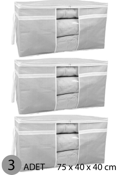 Winbox Pencereli Yastık Hurcu Maxi Hurç 75X40X40 cm - 3 Adet Winbox Pencereli Yastık Hurcu Maxi Hurç 75X40X40 cm - 3 Adet