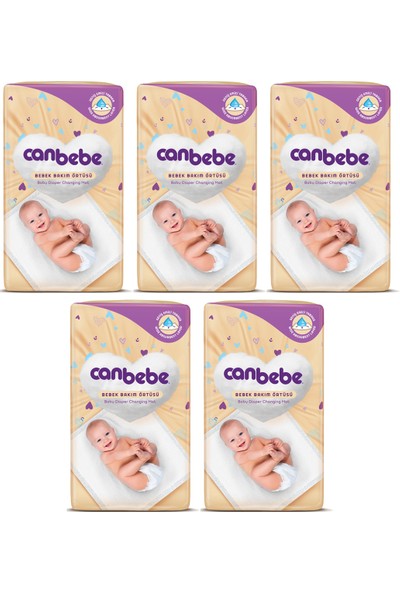 Canbebe Bebek Bakım Örtüsü 60X60 5X8 Adet (40 Adet) Canbebe Bebek Bakım Örtüsü 60X60 5X8 Adet (40 Adet)