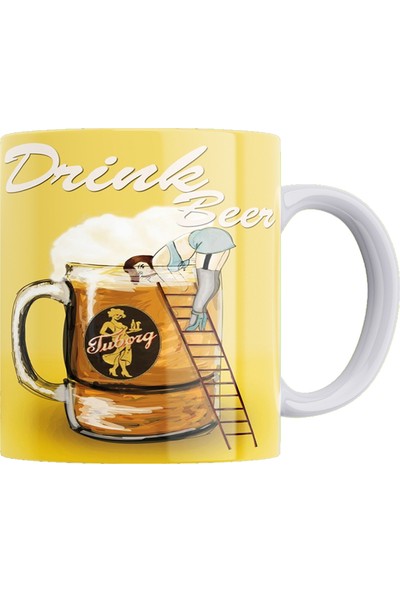 Remonz Beer Çift Taraflı Baskılı %100 Porselen Kupa Remonz Beer Çift Taraflı Baskılı %100 Porselen Kupa
