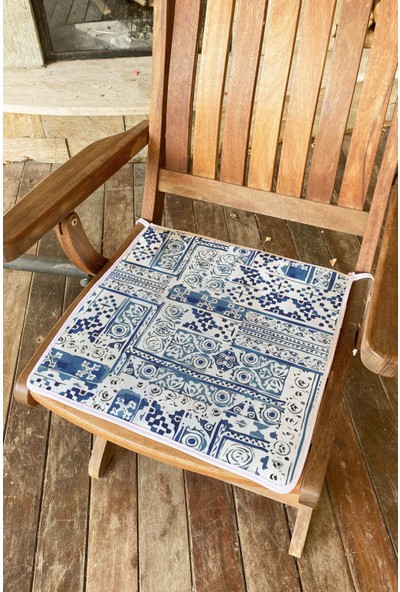 Rivaİstanbul Ege Mavisi Sandalye Minderi 40 x 40 cm