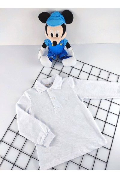 Pengim Erkek Çocuk Beyaz Lacoste T-Shirt 1-2-3-4 Yaş