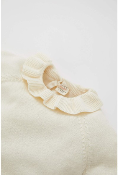 DeFacto Kız Bebek Regular Fit Pamuklu Kazak X5624A222AU