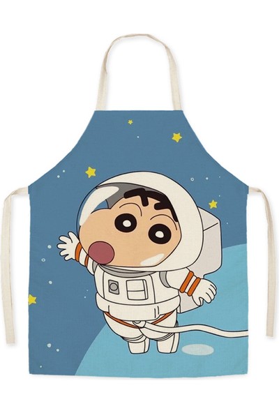 Uzay Mum Boya Shin-Chan Mutfak Kirlilik Önleyici Kolsuz Önlük Uzay Mum Boya Shin-Chan Mutfak Kirlilik Önleyici Kolsuz Önlük