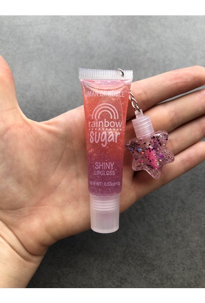 Zetmoda Gökkuşağı Dudak Parlatıcısı Yıldızlı 2’li Rainbow Sugar Shiny Lip Gloss Lip Balm Glitter Zetmoda Gökkuşağı Dudak Parlatıcısı Yıldızlı 2’li Rainbow Sugar Shiny Lip Gloss Lip Balm Glitter