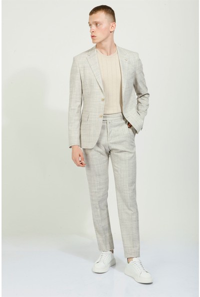 Uki Bej Comfort Fit 6 Drop Takım Elbise Uki Bej Comfort Fit 6 Drop Takım Elbise