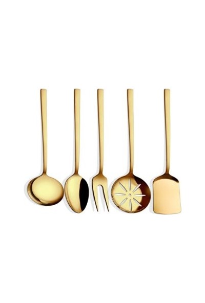 Brondoff Stayle Gold Titanyum Servis Takımı 5 Parça Brondoff Stayle Gold Titanyum Servis Takımı 5 Parça