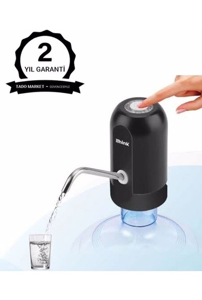 iThink Işıklı Otomatik Kablosuz Şarjlı Damacana Su Pompası
